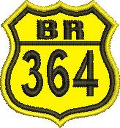 Comprar Patch Bordado BR 364 - 4,5x4 cm Cód.1904 - a partir de R$12,42