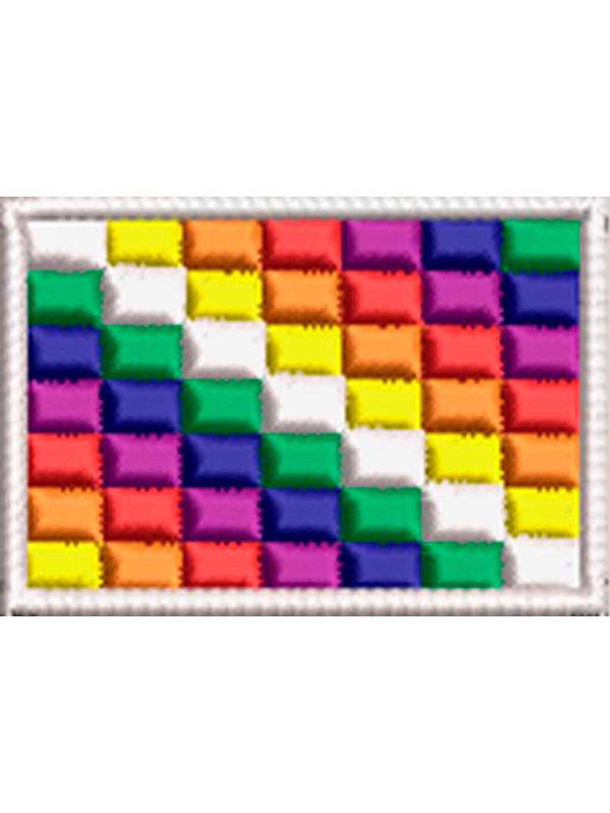 Comprar Patch Bordado Mini Bandeira Wiphala 3x4,5 cm Cód.MBP280 - a partir de R$7,57