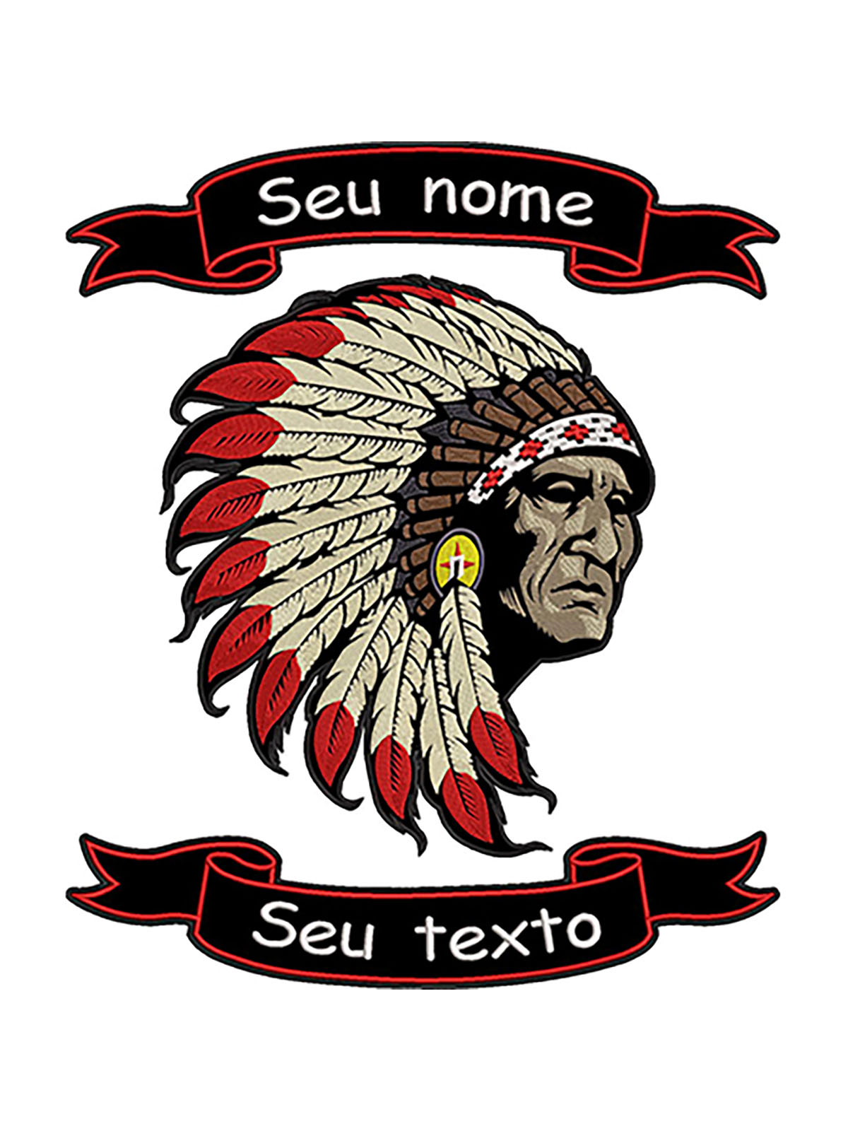 Comprar Conjunto 3 Patchs Bordado Índio 44x37 cm Cód.6075 - a partir de ...