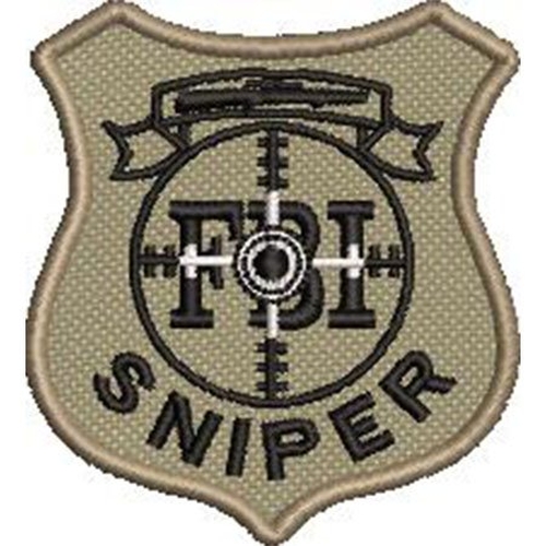 Comprar Patch Bordado FBI Sniper 7x6 cm Cód.6386 - a partir de R$16,30