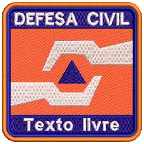 Comprar Patch bordado Defesa Civil 8x8 cm Cód.6407 - a partir de R$18,04