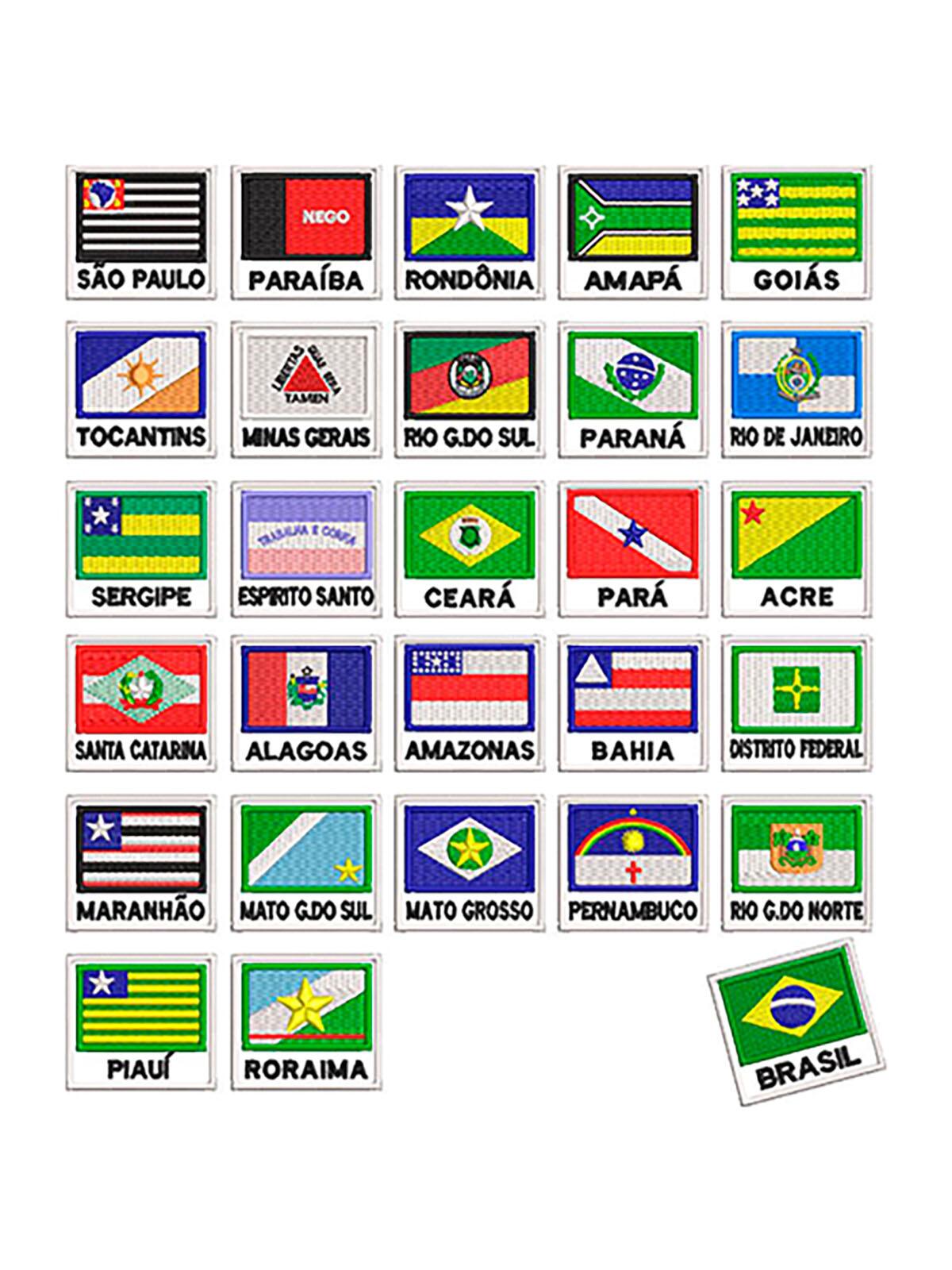Comprar Kit 27 bandeiras Estados Brasileiros 4,5x5 cm Cód.BNE58 - a ...