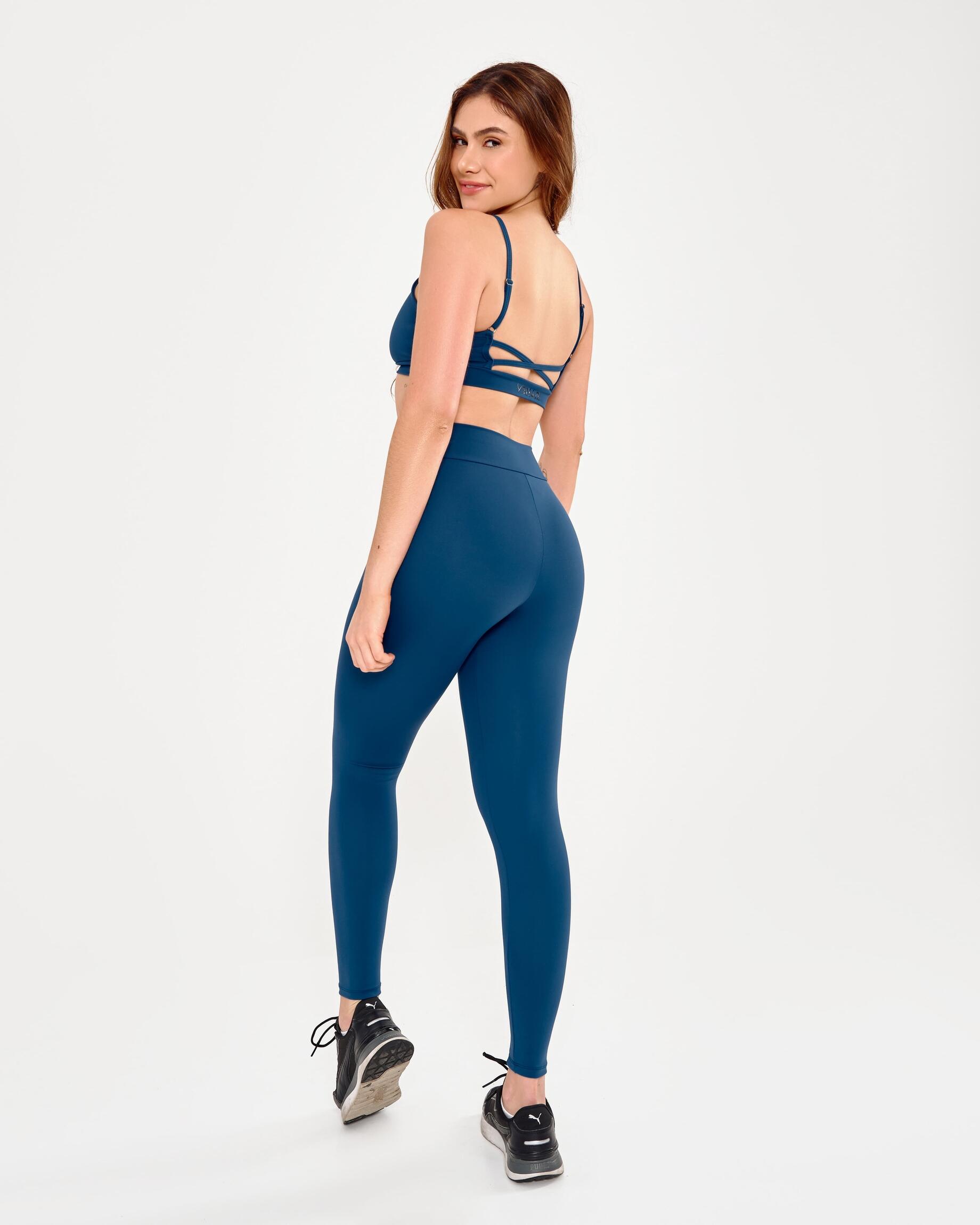 Compre Online Top Fitness Azul Profundo Cruzado PUMP na Venari - a ...