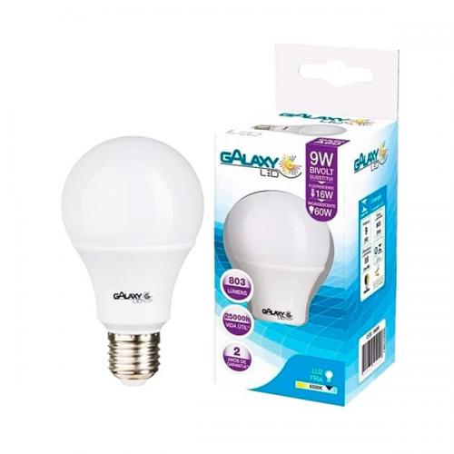 Comprar LAMPADA LED BU A60 9W 6500K GALAXI - R$4,99 - ASP BORGES ELETRICA