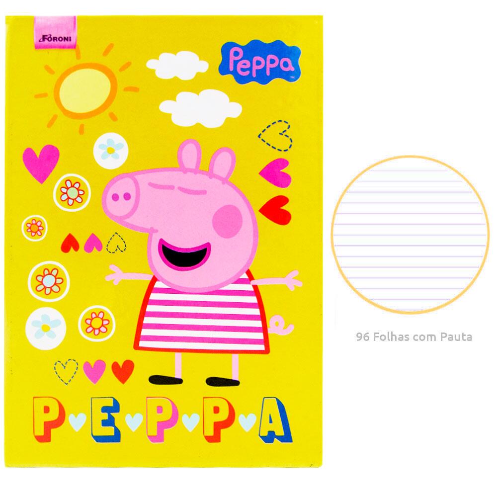 Comprar Kit Caderno 1/4 A5 Foroni Brochura 96Fls Peppa Pig C/3