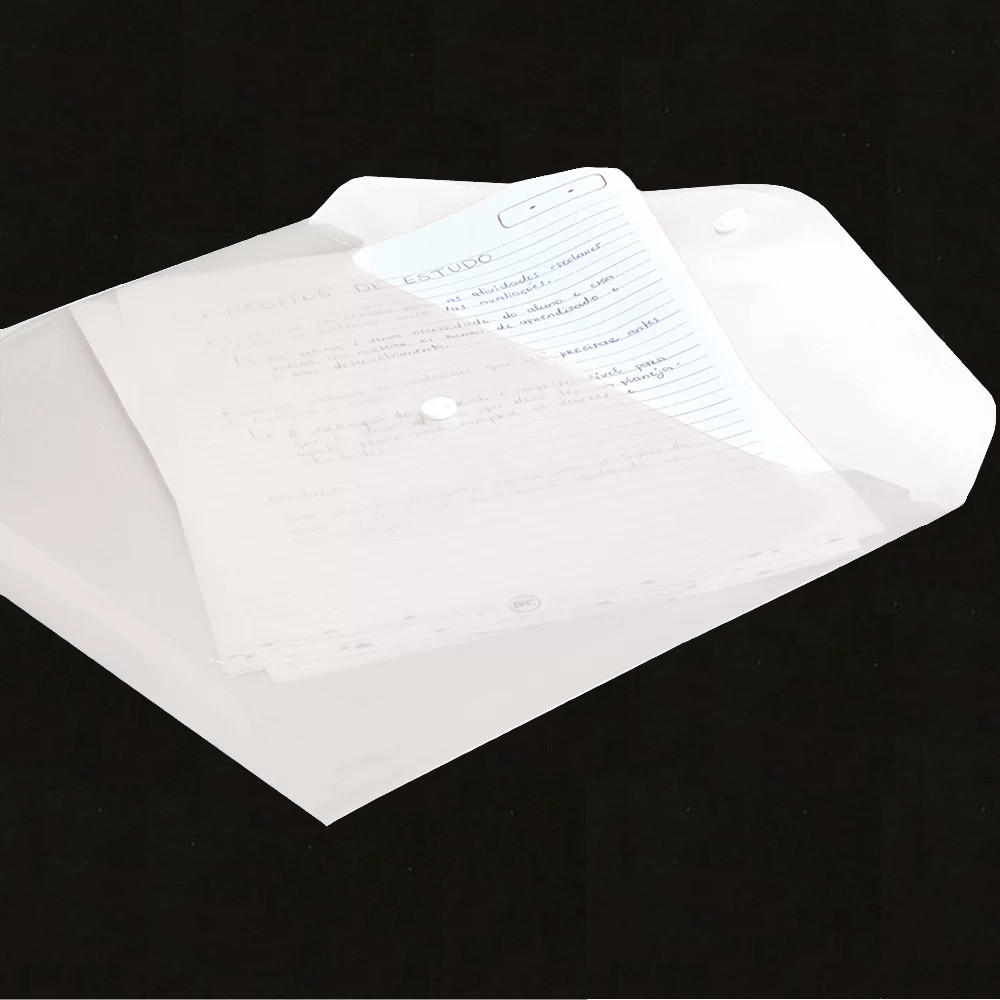 Comprar Kit 10 Pastas Envelope com Botão Ofício/A4 Acp Transparente - a ...