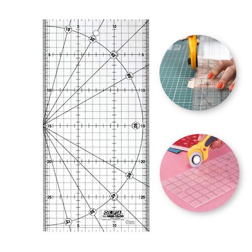 Comprar Régua para Patchwork Quilt Olfa MQR 15x30cm - a partir de R$266,85 - Papelaria Real ...