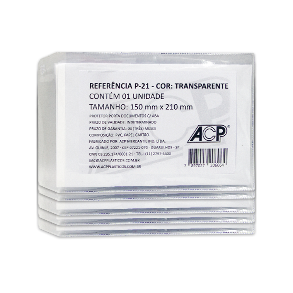 Comprar Protetor Porta Documentos com Aba Acp 150x210mm P-21 C/100 - a ...