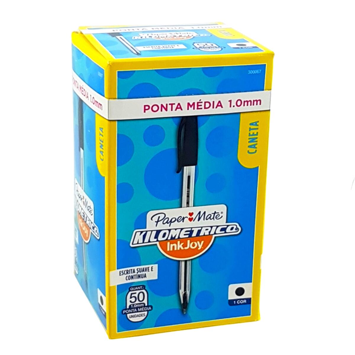 Comprar Caneta Esferográfica Paper Mate Kilometrica 1.0mm Preta C/50