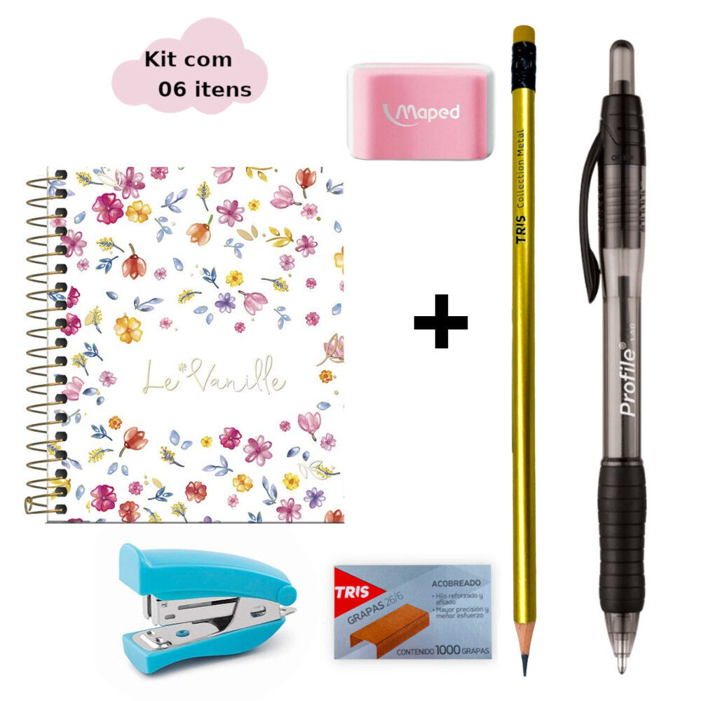 Comprar Kit Material Escolar Papelaria com 6 Itens - Escolha ...