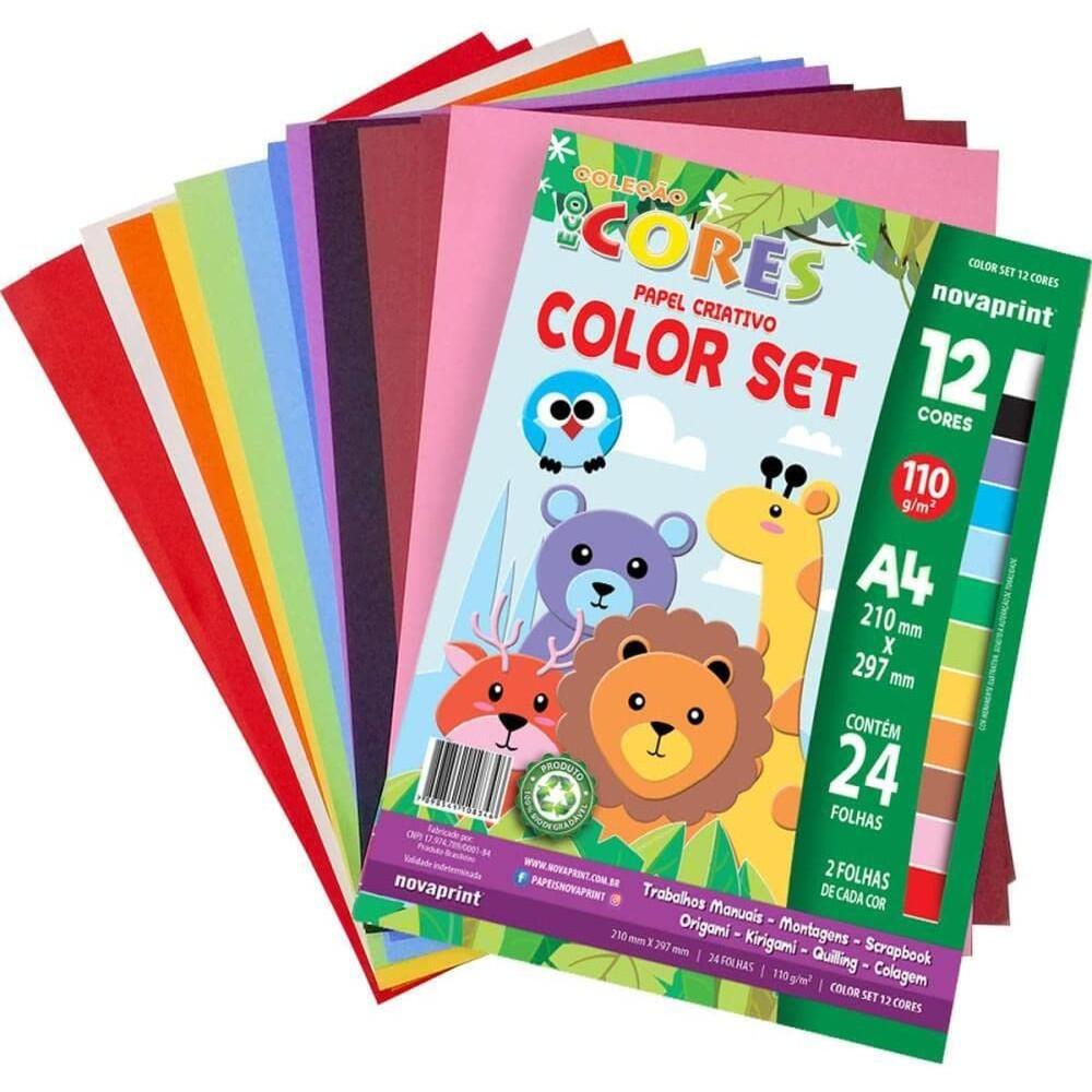 Comprar Papel Criativo Ecocores Novaprint A4 ColorSet 110g 24Fls