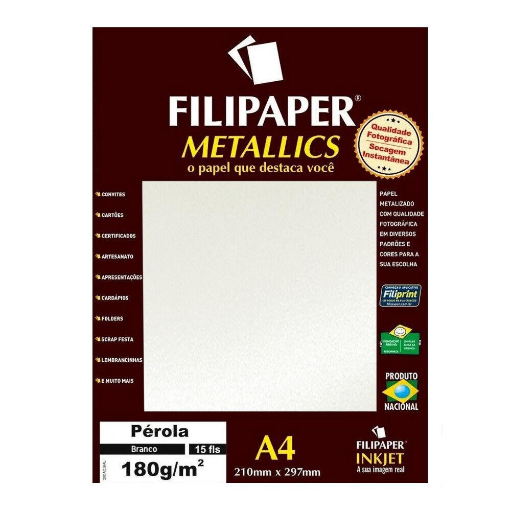 Comprar Papel Pérola A4 Filipaper Metallics 180g 15 Folhas - a partir ...