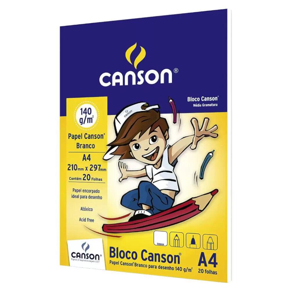 Comprar Bloco Desenho A4 Canson 140g Branco 20 Folhas 2 blocos ...