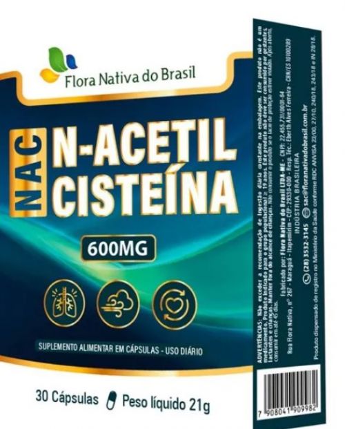 Comprar NAC (Acetilcisteina) 600mg 30 cápsulas - Flora Nativa - Mercado ...