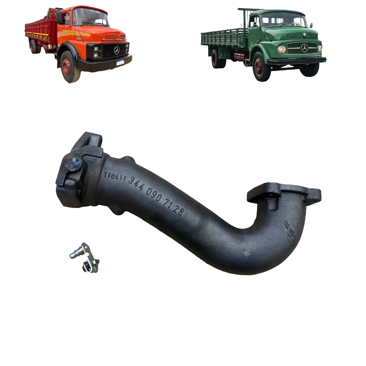 Comprar Curva Coletor Escape Freio Motor Mb Om352 1113/1313 Original ...