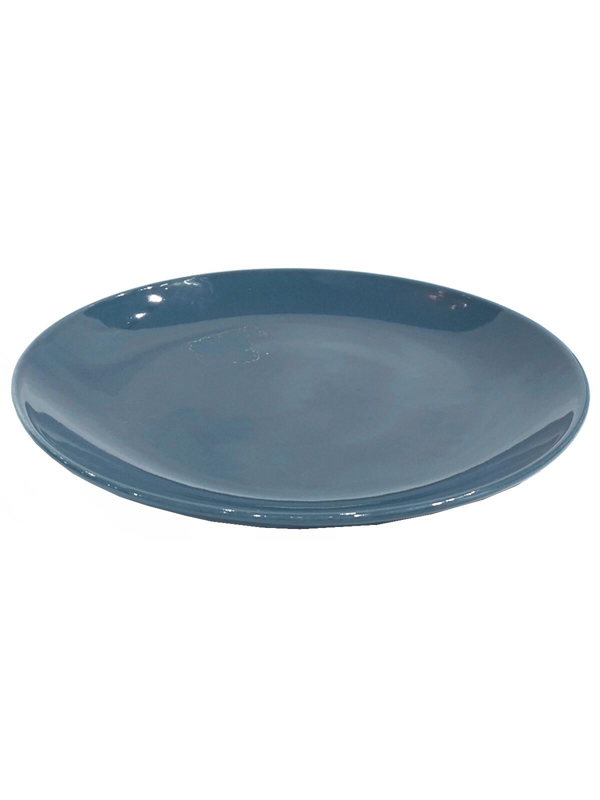 Comprar Prato De Cerâmica Sobremesa Azul 1 Peça - Dolce Home