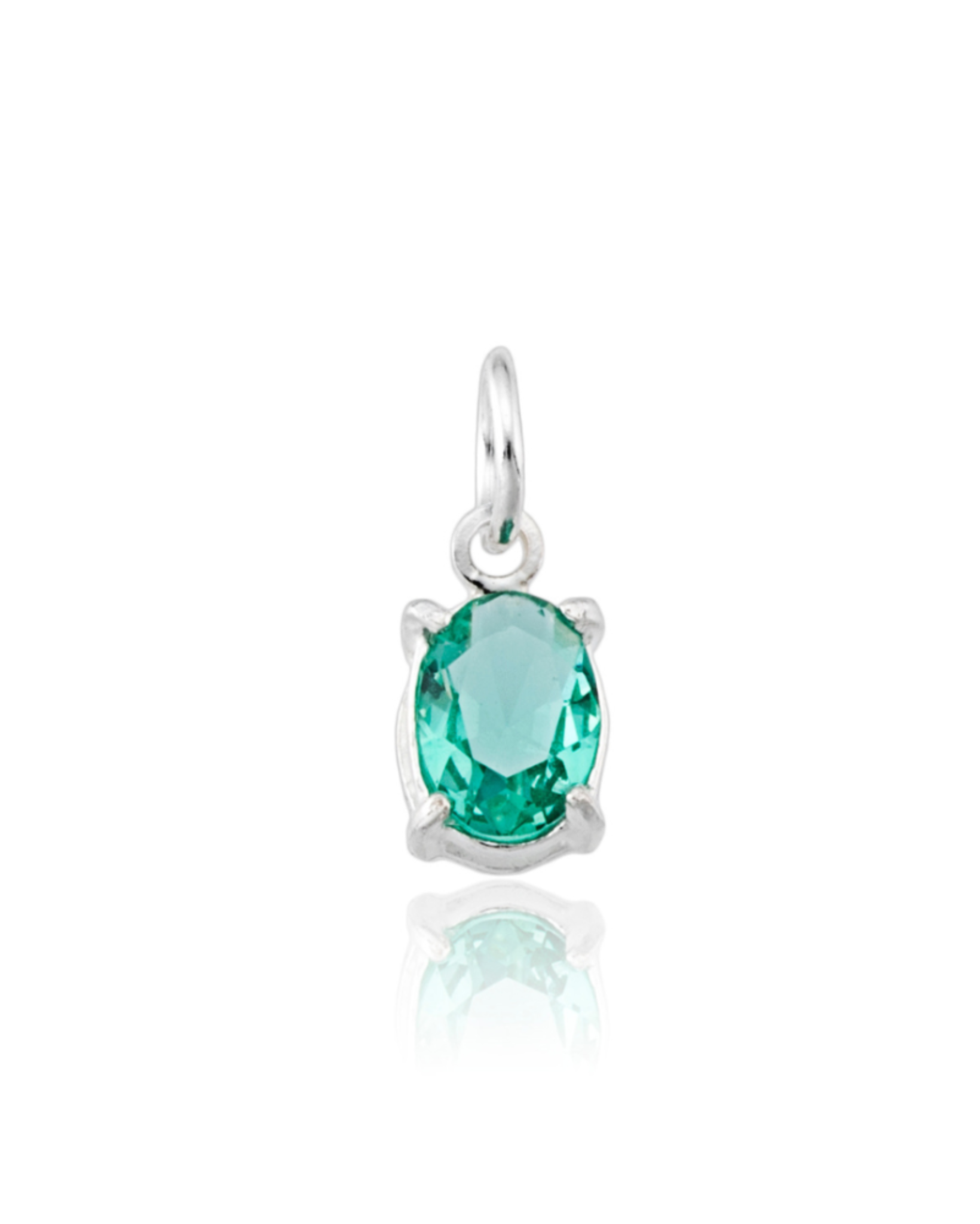 Colar com pingente ponto de luz oval verde Prata 925. - de R$75,90 a R ...