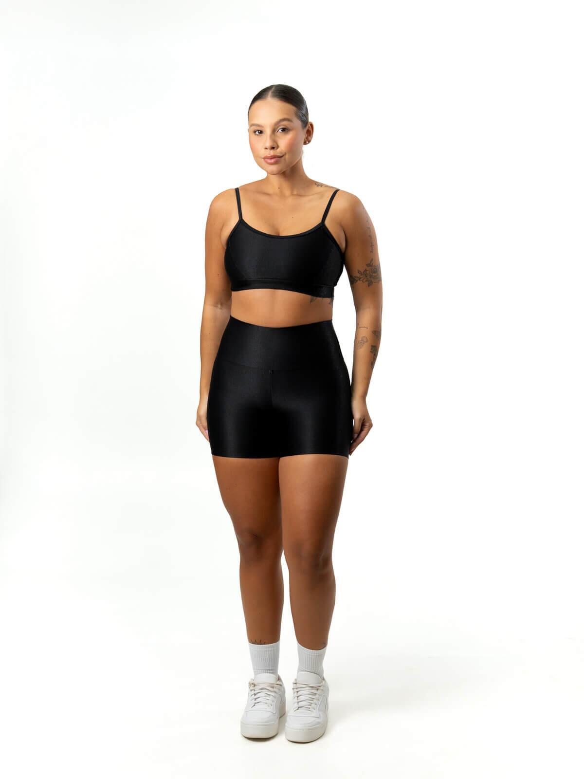 Comprar Short Básico + Top Manu - Compressão Preto