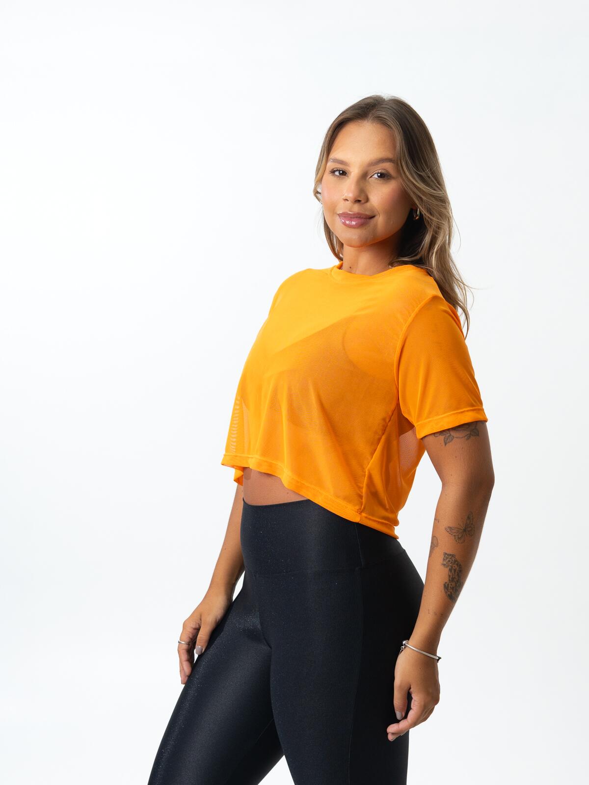 Comprar Cropped de Tule - Orange