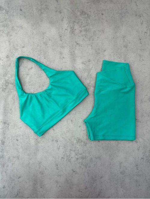 Comprar Short Cós Cruzado + Top Duda - Compressão Verde Sereia