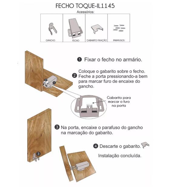 Comprar FECHO TOQUE C1145 ITALY LINE - a partir de R$29,83 - Ottimos ...