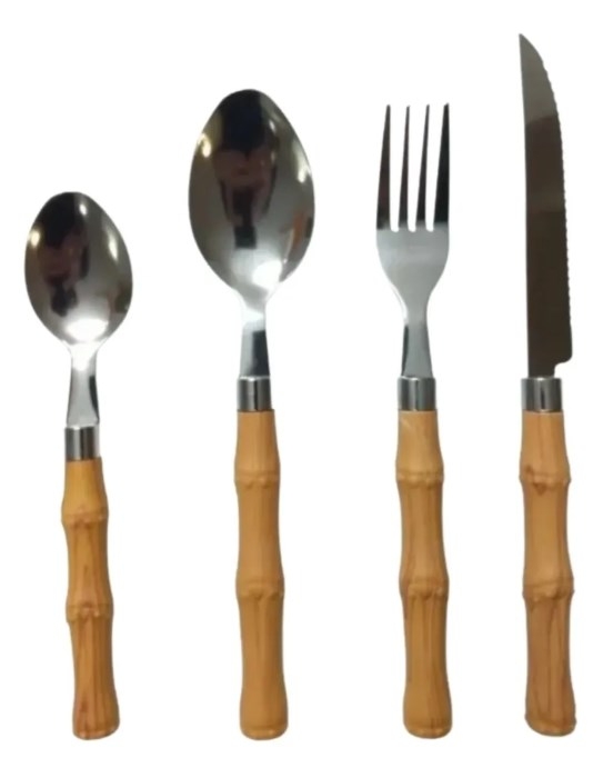 Comprar Faqueiro 24 Peças Tropical Bambu - Casa Ambiente - a partir de ...