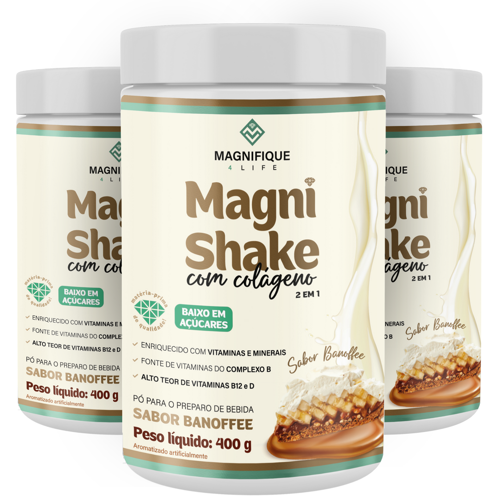 Comprar MAGNI SHAKE 2 EM 1 COM COLÁGENO SABOR BANOFFE MAGNIFIQUE 4LIFE ...
