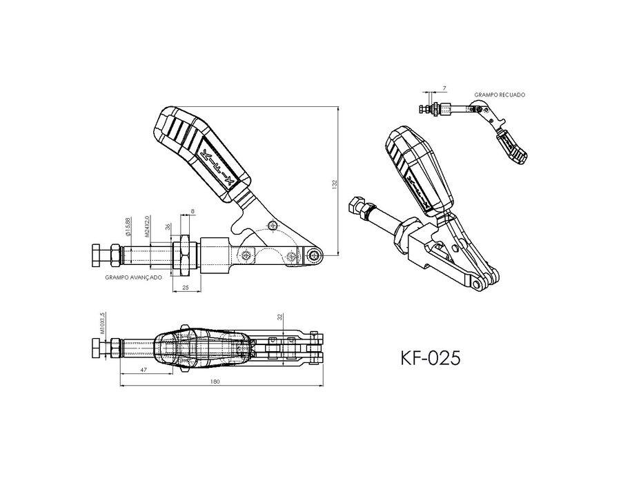 Comprar Grampo de Aperto Rápido Torpedo KIFIX KF025 500Kgf - Loja Metrica