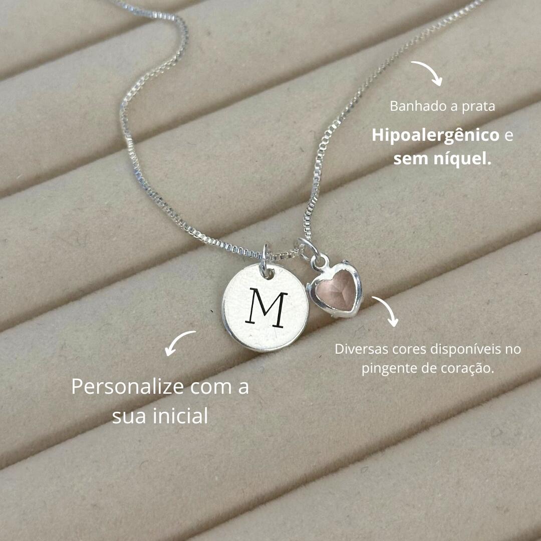 Comprar COLAR INICIAL BANHADO EM PRATA 925 - de R$80,91 a R$89,91