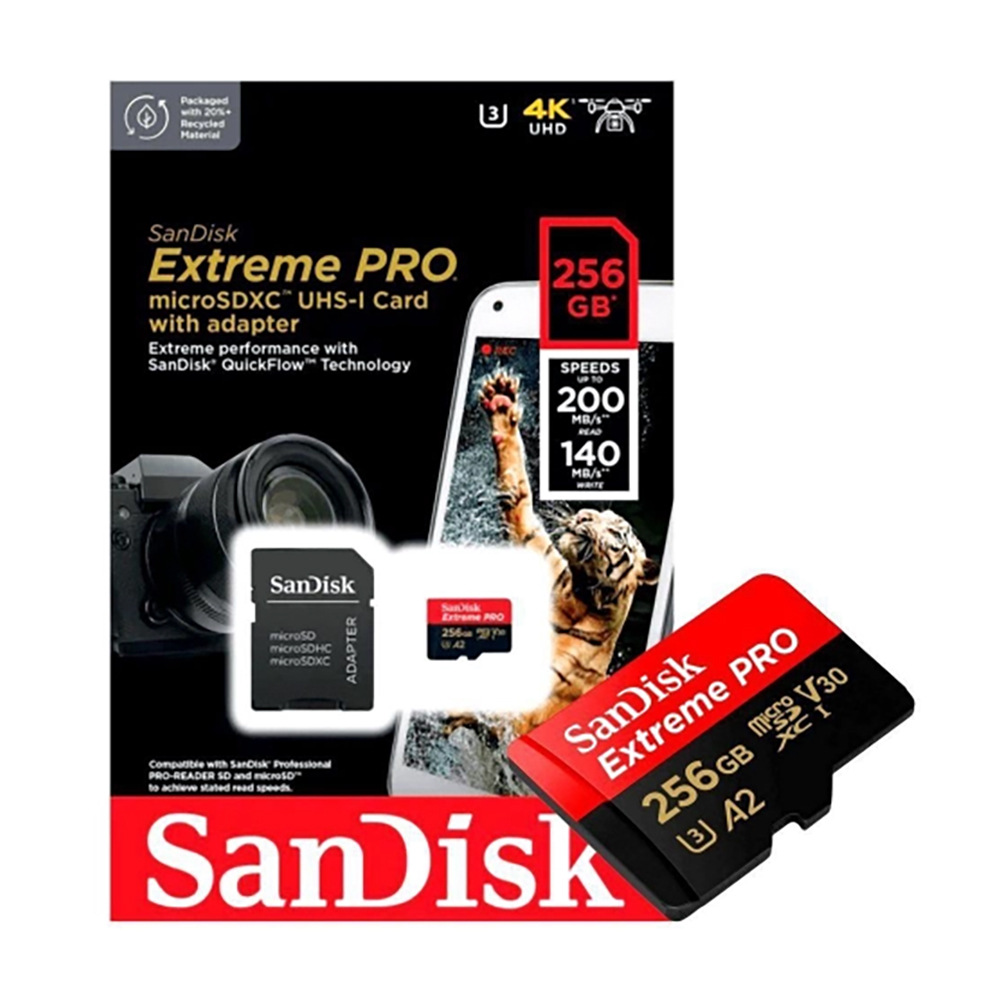 Cartao de Memoria Micro SD Sandisk Extreme Pro 256Gb 200mb/s - a partir ...