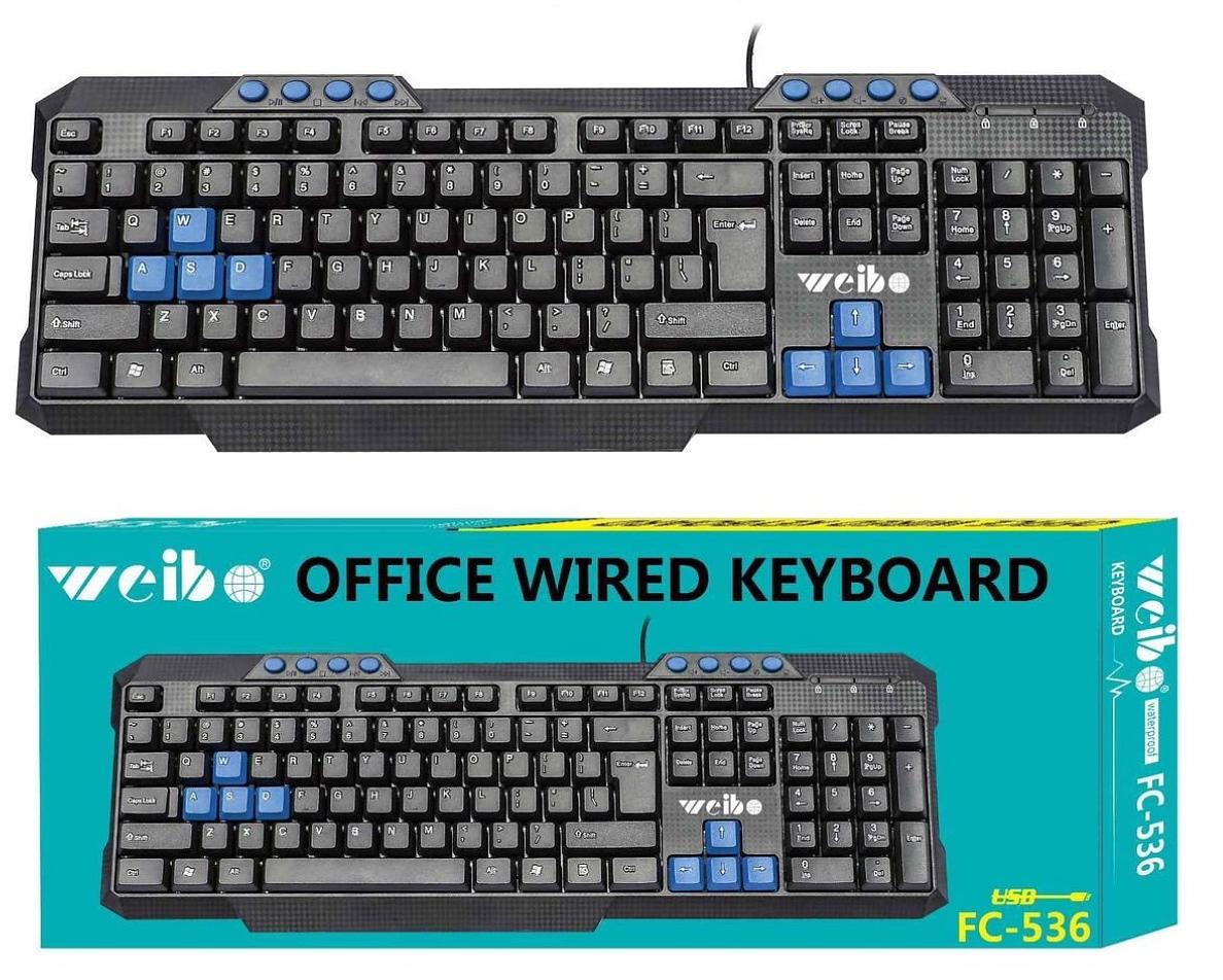 Comprar Teclado Weibo Para Escritorio Preto Usb FC-536