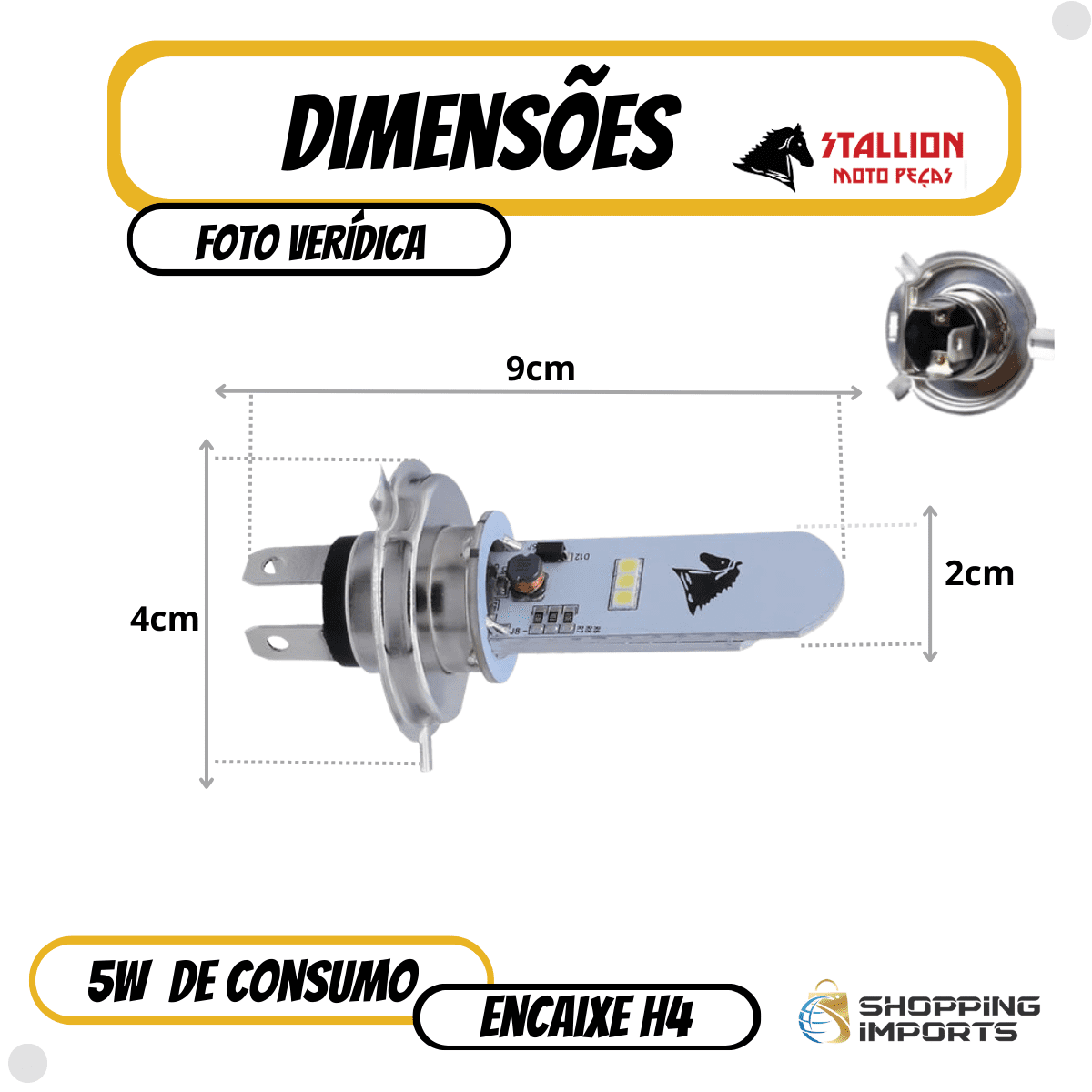 Comprar LAMPADA FAROL H4 LED 8000K STALLION PRIME-01