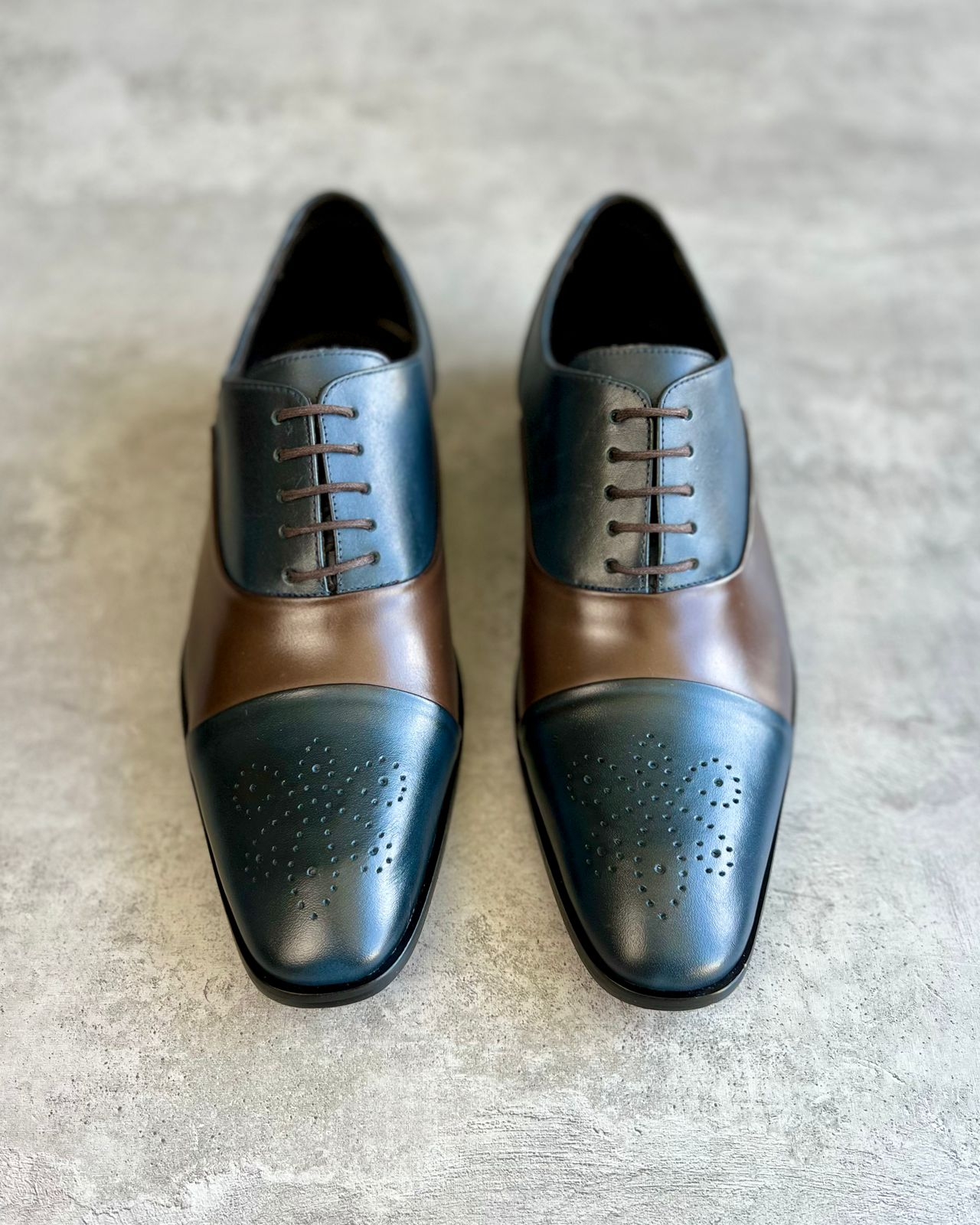 Comprar Sapato Derby Boss Hibrido Azul c Marrom - Lord Sapatos Masculinos