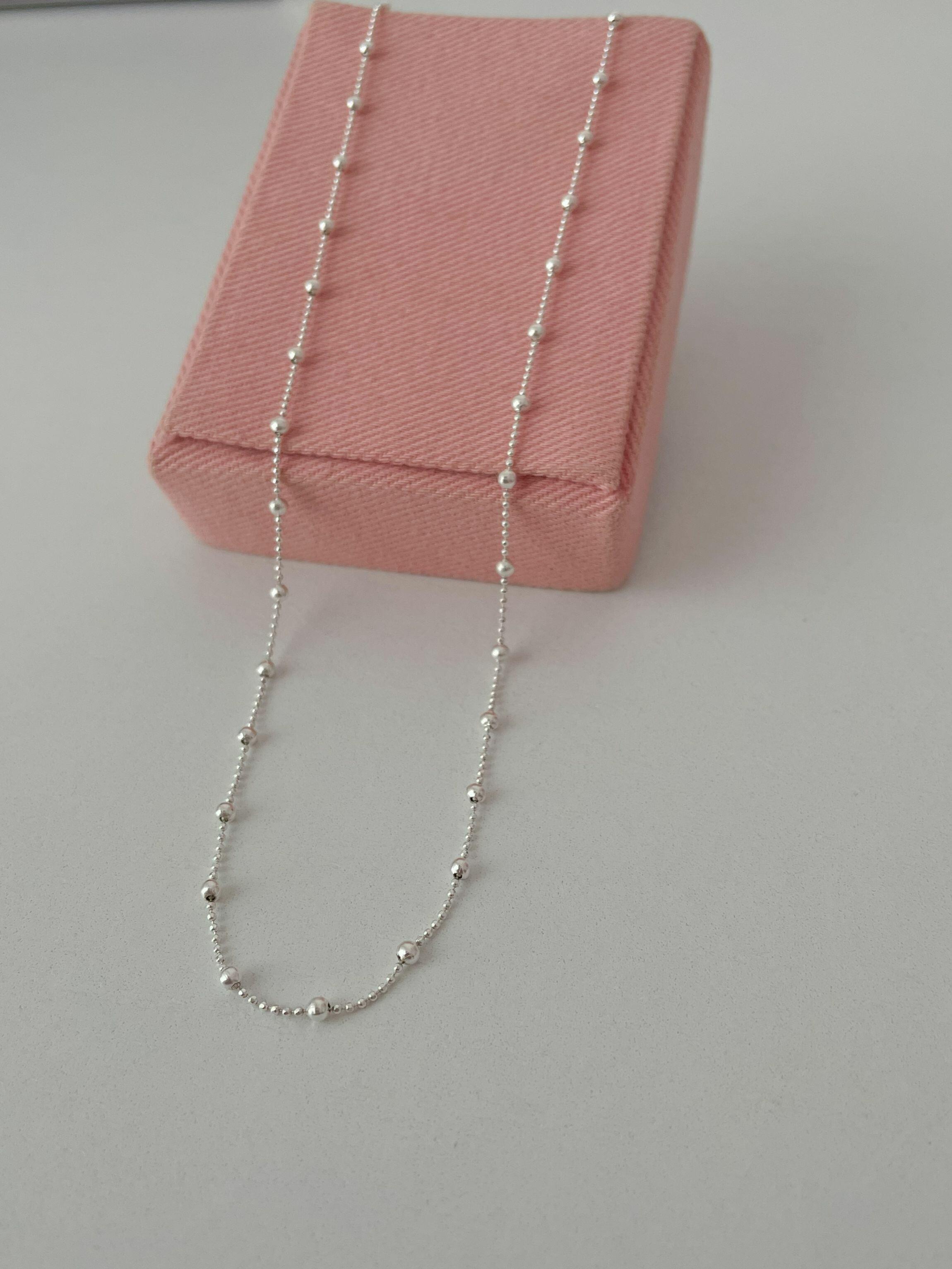 Comprar Colar mini Bolinhas REF02 - Prata cod784 - a partir de R$75,56