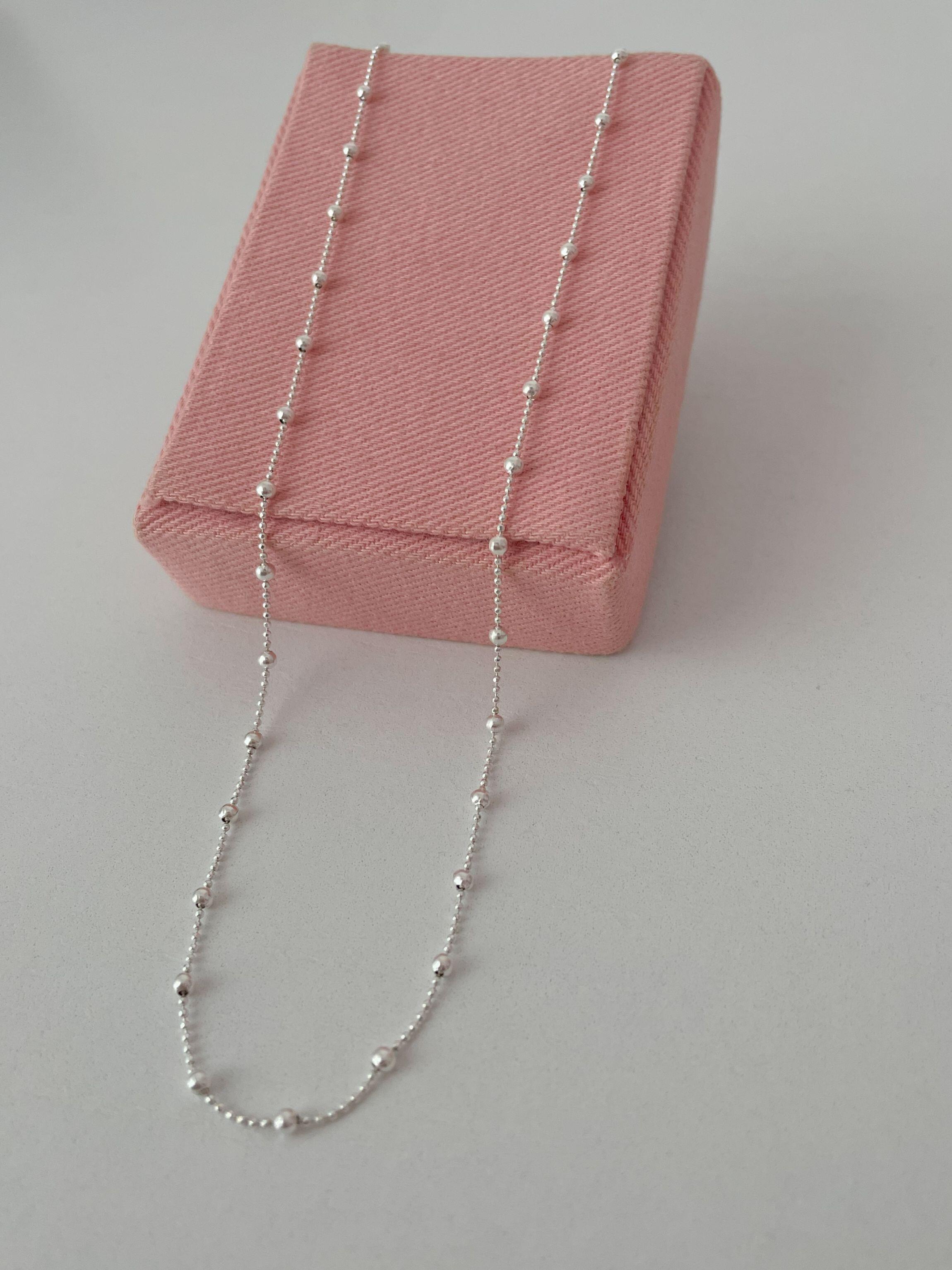 Comprar Colar mini Bolinhas REF02 - Prata cod784 - a partir de R$75,56