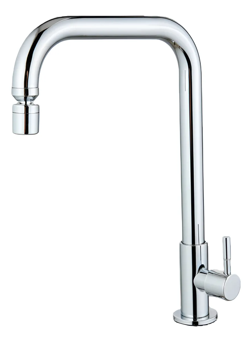 Torneira De Inox Cromado Metal Cozinha Bancada Mesa Gourmet Prateado ...