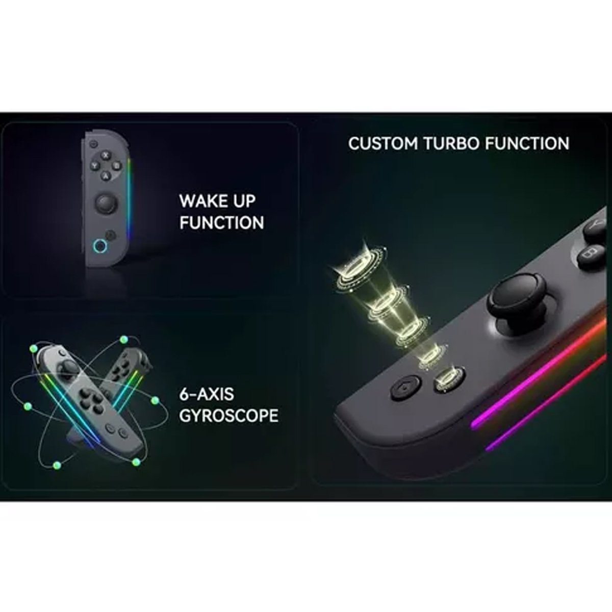 Comprar Controle Joystick Joycon Rgb Com Led Par Nintendo Switch ...