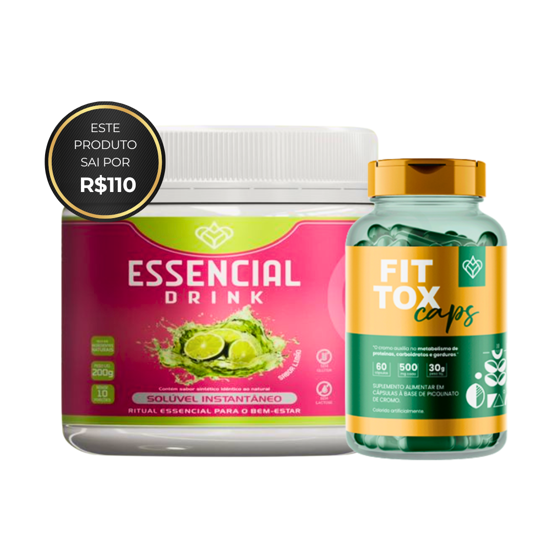 ESSENCIAL DRINK + FITTOX CAPS - Ilura Bem Estar