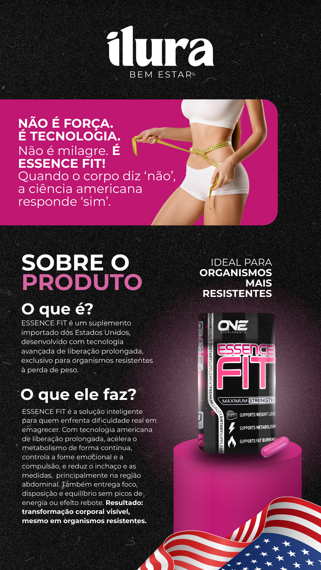 ESSENCE FIT Suplemento Importado para Emagrecimento - a partir de R$220,19