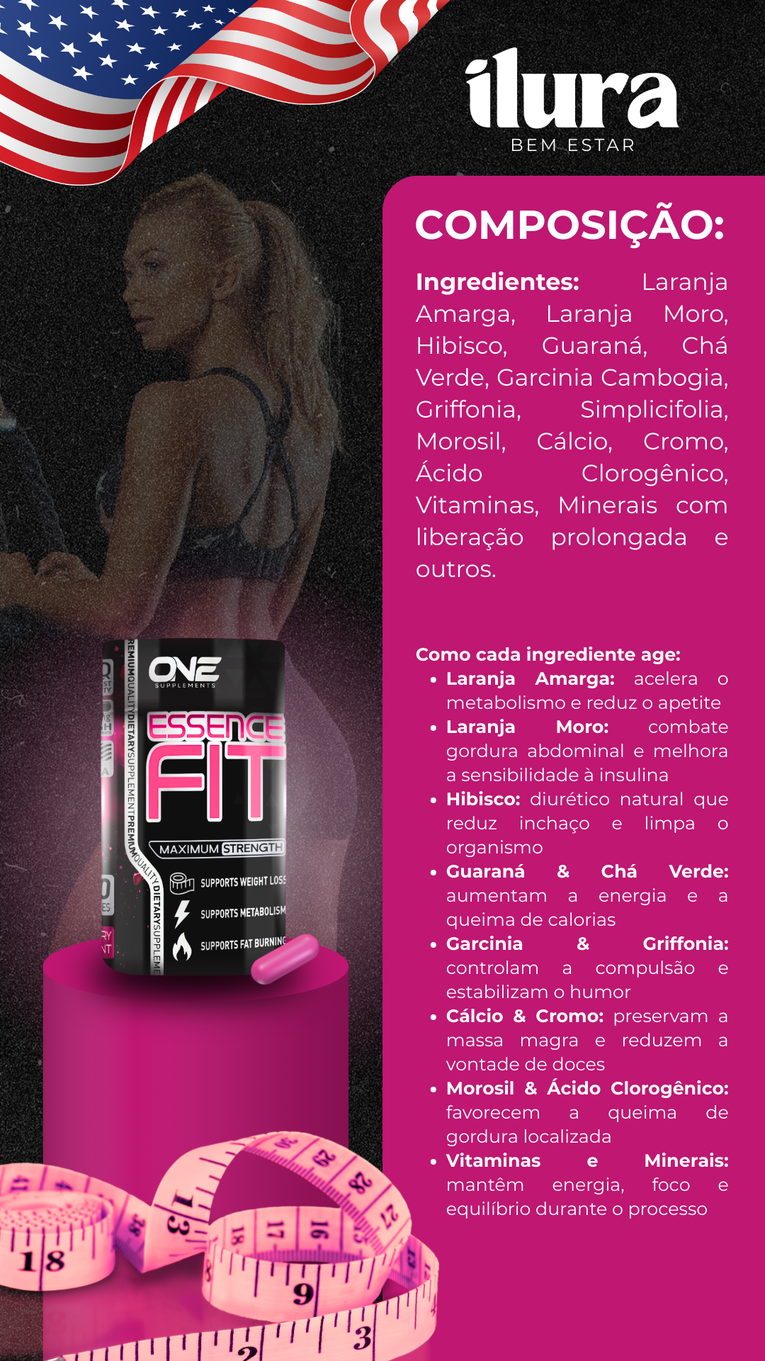 ESSENCE FIT Suplemento Importado para Emagrecimento