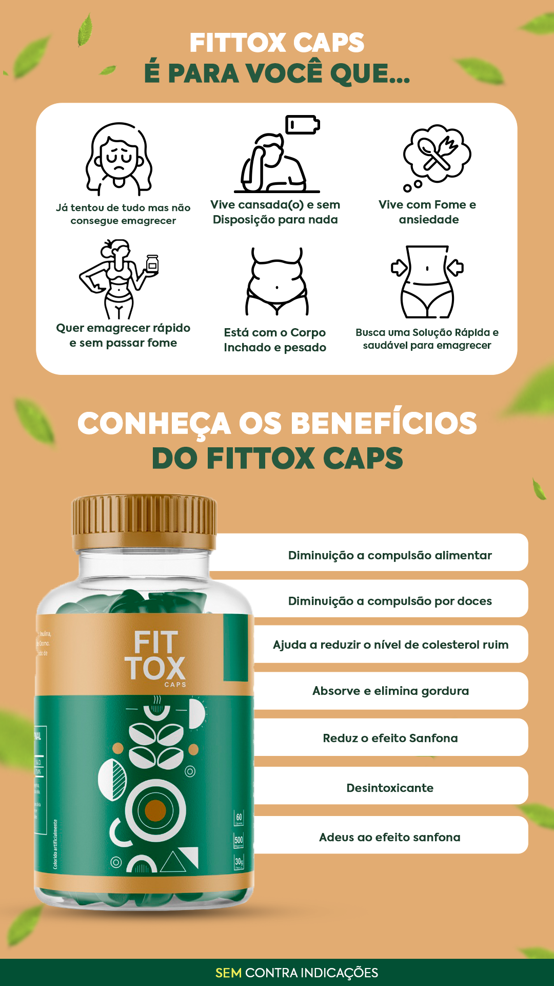 Comprar 2 POTES FITTOX CAPS (emagrecedor sem contraindicação e regula o ...
