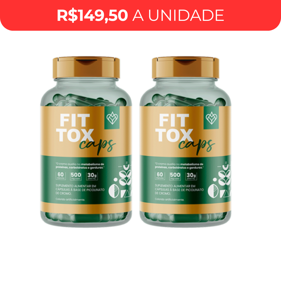Comprar 2 POTES FITTOX CAPS (emagrecedor sem contraindicação e regula o ...