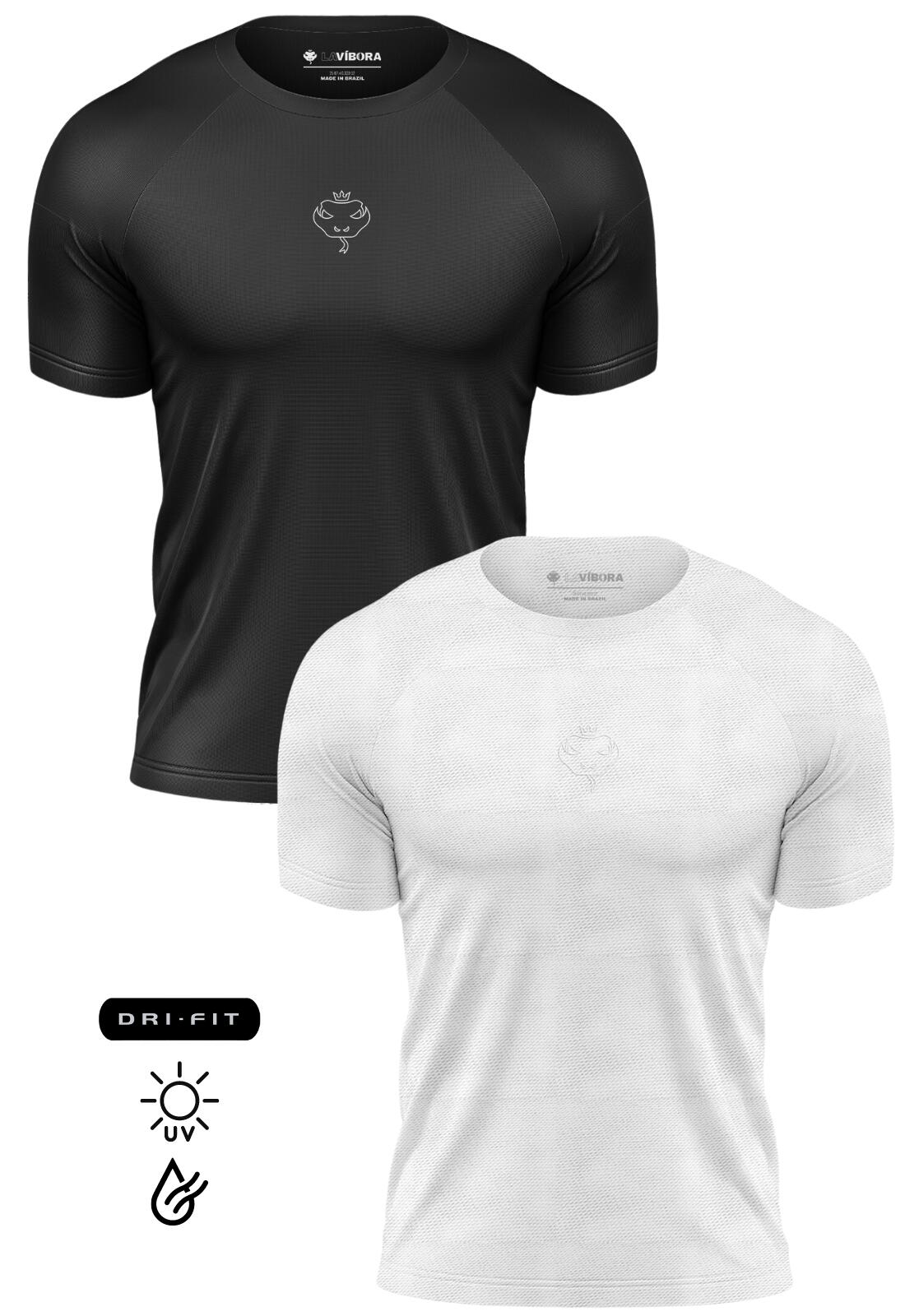 Escolha cores: Kit 2 Camisetas Masculina Performance