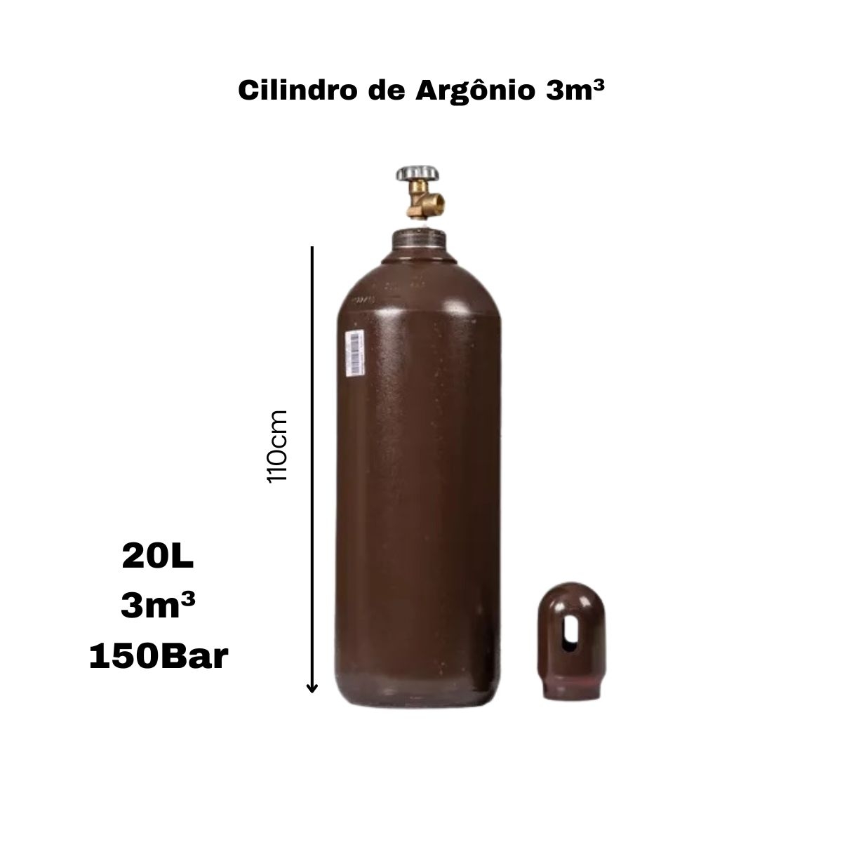 Comprar Cilindro de Argônio 3M3 ONU 1006 ARGONIO, COMPRIMIDO 2.2 ...