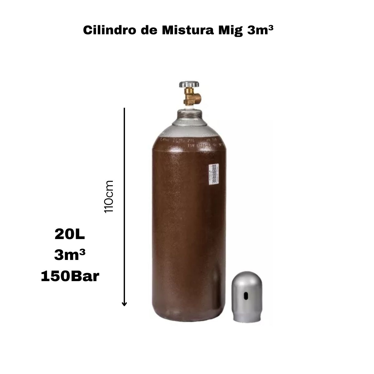 Comprar Cilindro de Mistura 3M3 ONU 1979 MISTURA DE GASES RAROS ...