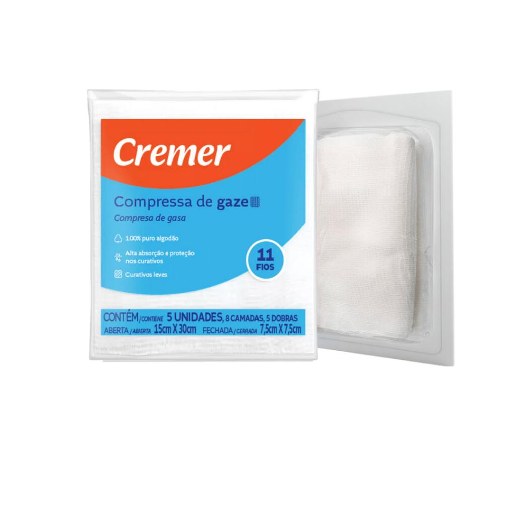 Comprar Compressa de Gaze Hidrófila Estéril - Cremer com 5 unidades ...