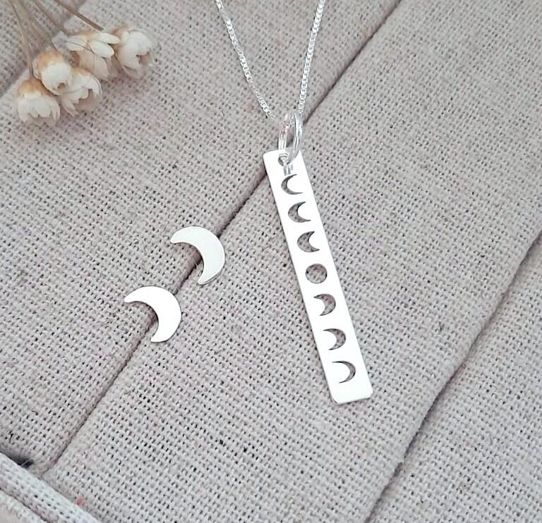 Comprar Pingente Fases da Lua Prata 925 - Nella Joias
