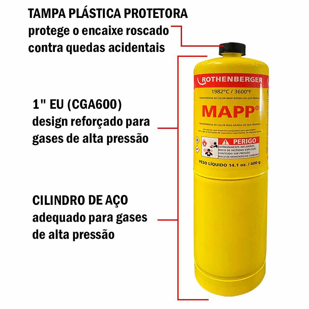 Comprar Gás Mapp Pro R35539 Para Maçarico Portátil 400g Rothenberger ...