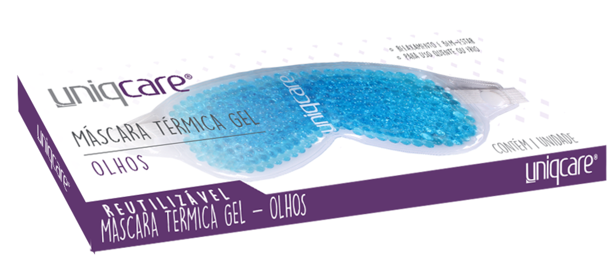 Máscara Térmica Gel para olhos - azul - Uniqcare - a partir de R$30,24 - BNP Health Market ...