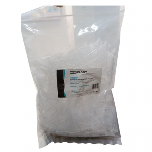 Ponteira Estéril Sem Filtro Baixa Retenção 10-200Ul - 1000 unidades ...